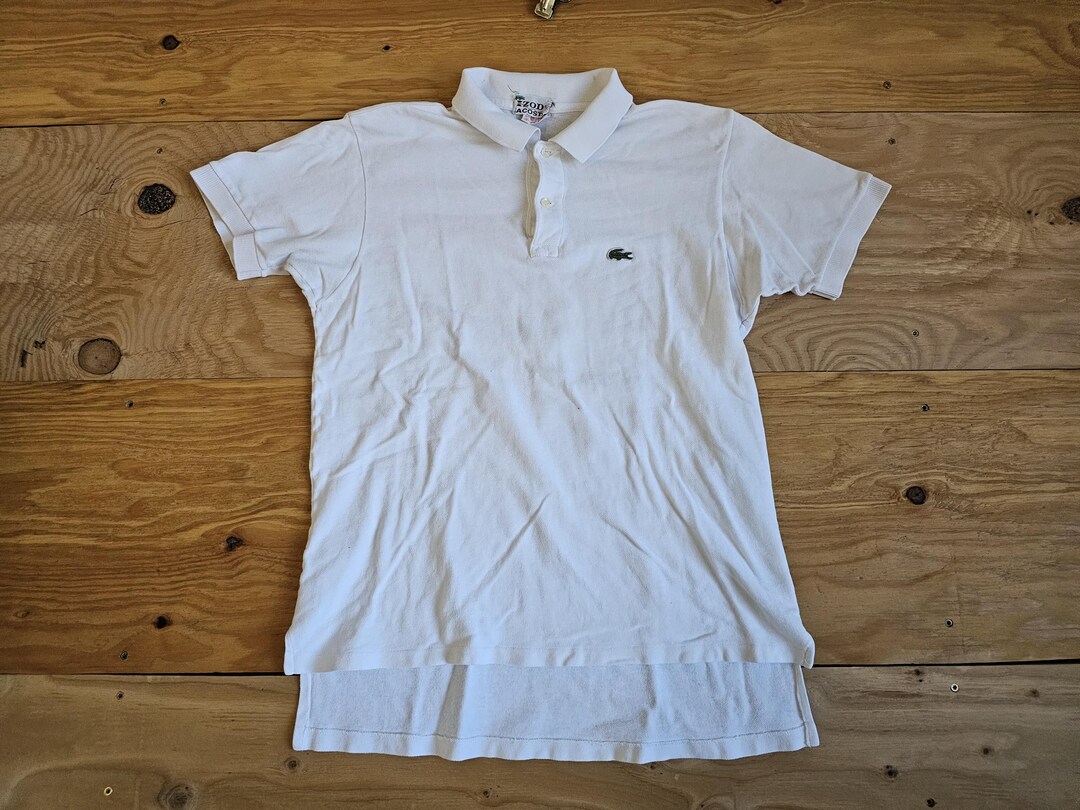 Vintage Izod Lacoste Grand Patron Polo Style Shirt Tennis Golf White ...