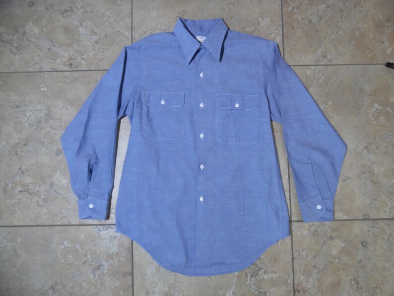 VTG Bic Mac Hopi Sun Kachina Chambray Blue Shirt Medium 15-15 - Etsy