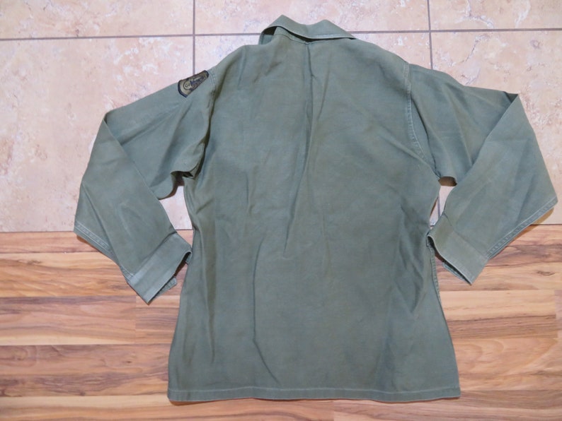 Vintage Military US Army Man's Cotton Sateen Uniform Shirt - Etsy