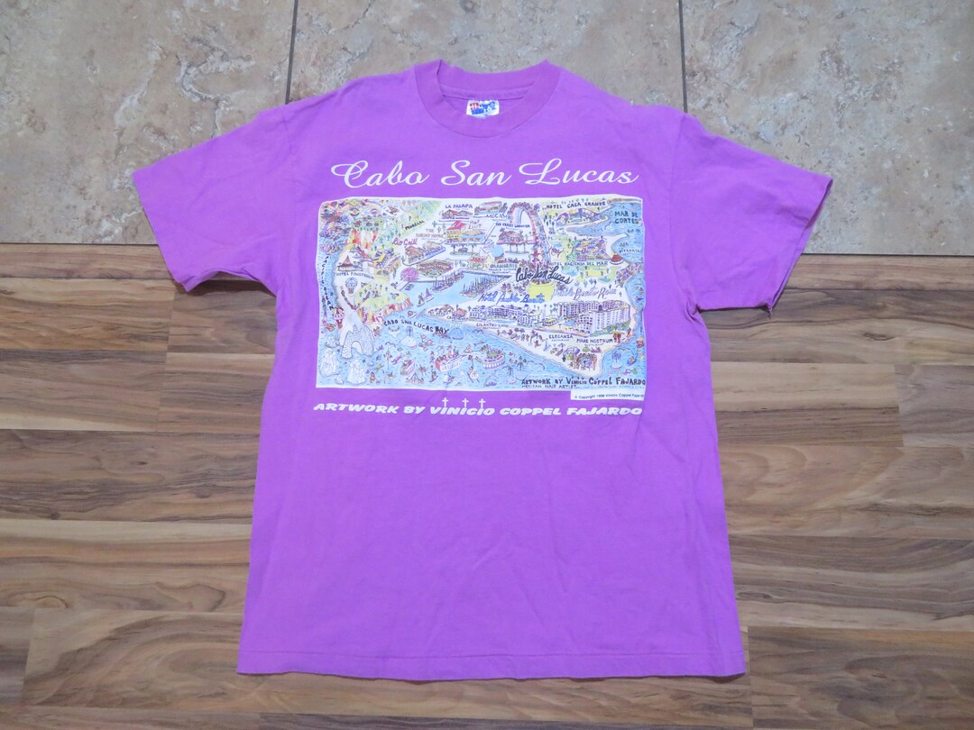 Vintage Cabo San Lucas Mexico Vinicio Coppel Fajardo Artist Pink T ...