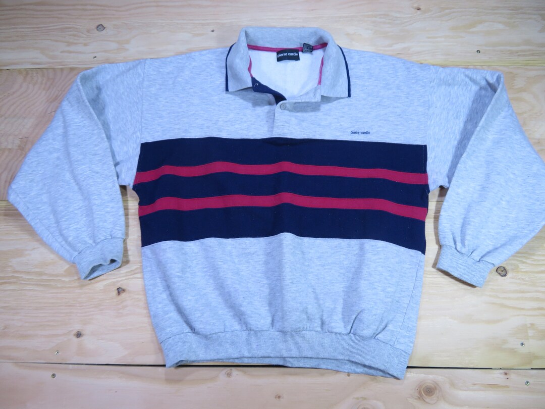 Vintage Pierre Cardin Collared Sweatshirt Colorblock Style - Etsy