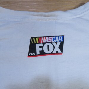 Y2K Nascar Digger Race Club Fox Sports White Cartoon Style T-shirt Sz ...