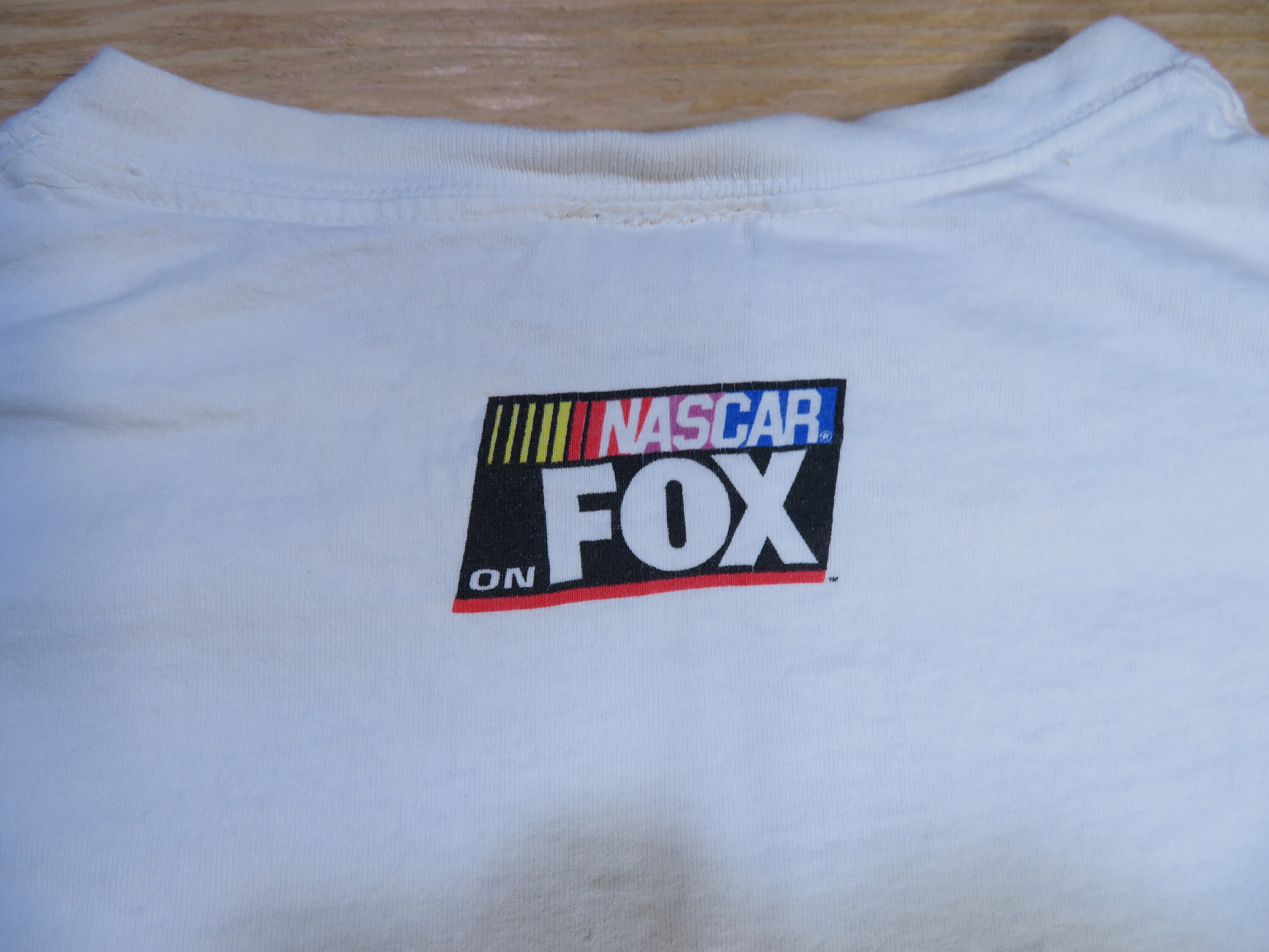 Y2K Nascar Digger Race Club Fox Sports White Cartoon Style T-shirt Sz ...