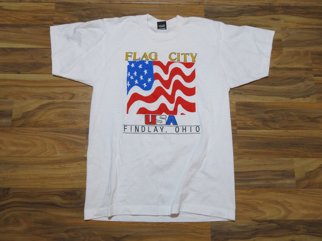 Vintage Flag City Findlay Ohio American Flag White 50/50 - Etsy New Zealand