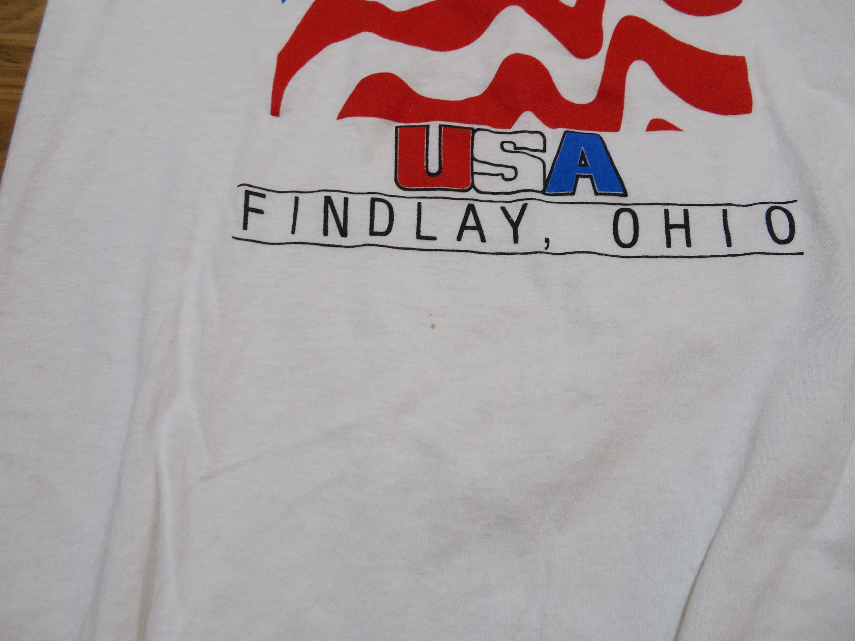 Vintage Flag City Findlay Ohio American Flag White 50/50 | Etsy