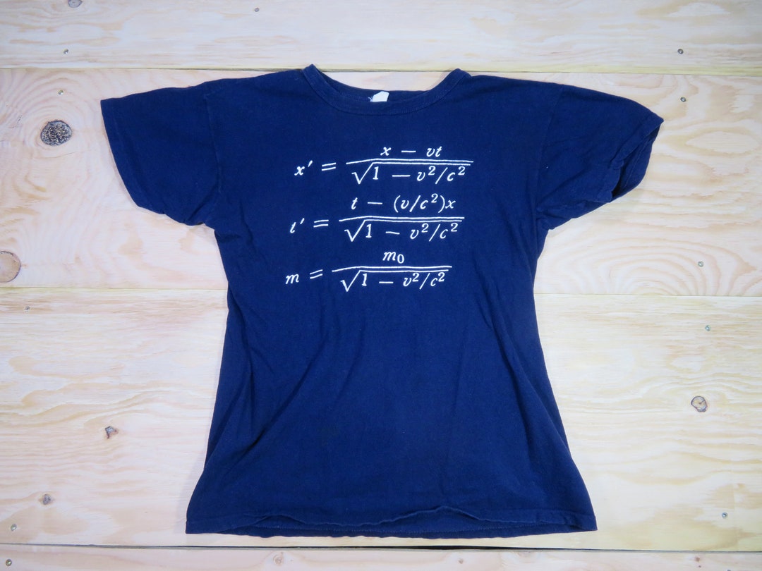 Vintage 1970s Math Equation Problem Blue White T-shirt Sz M? Calculus ...