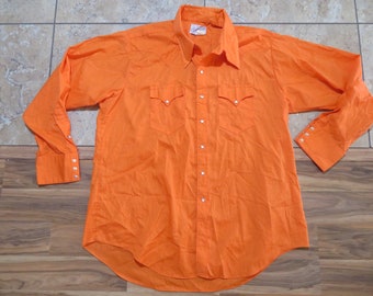 Orange Western Shirt | Etsy