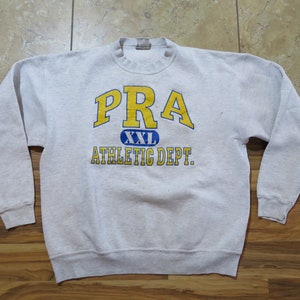 Vintage PRA Athletic Department Gray Sweatshirt Sweater 50/50 Sz XL ...
