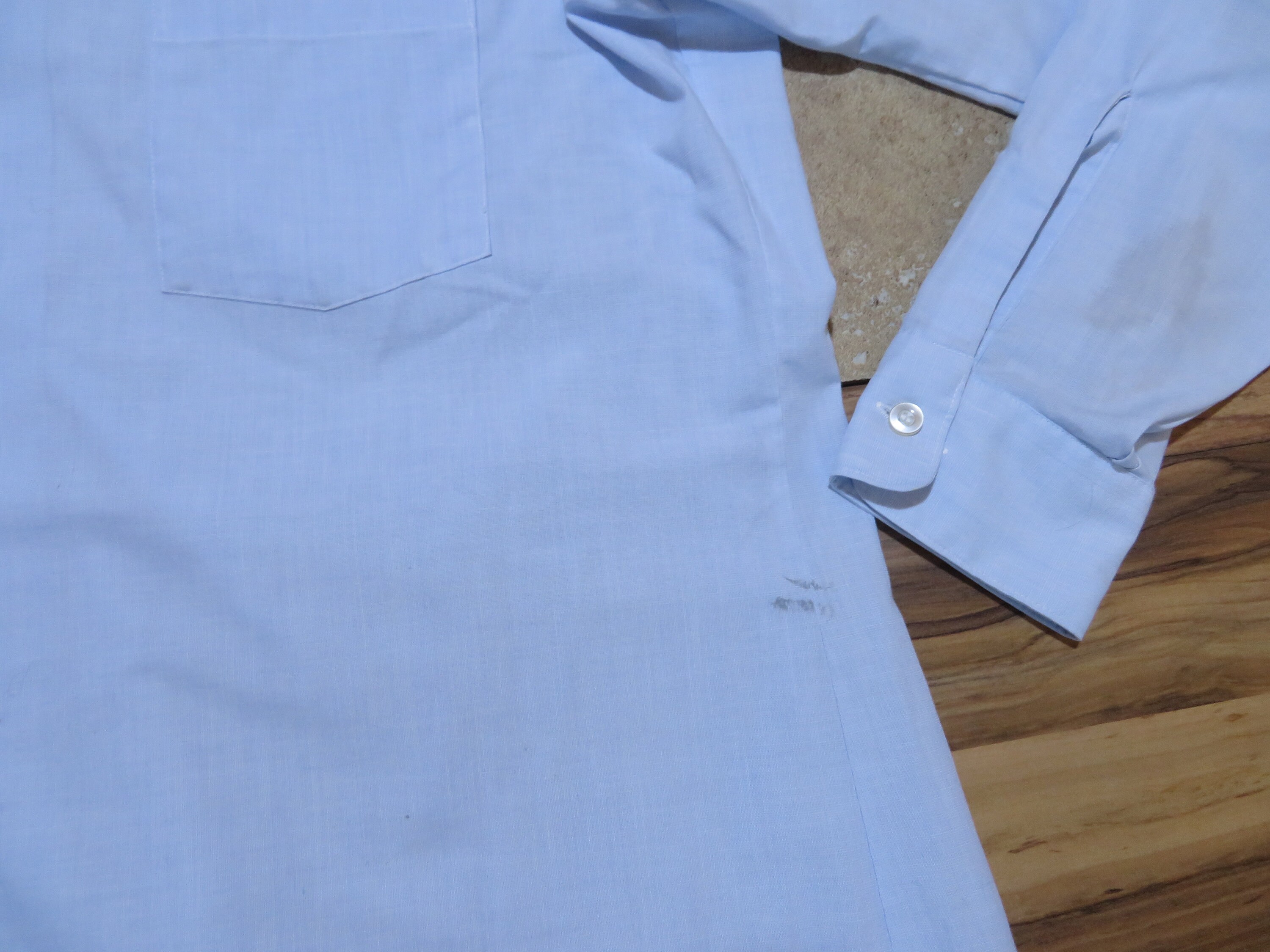 Vintage US Navy Military Uniform Shirt Light Blue 15-35 | Etsy