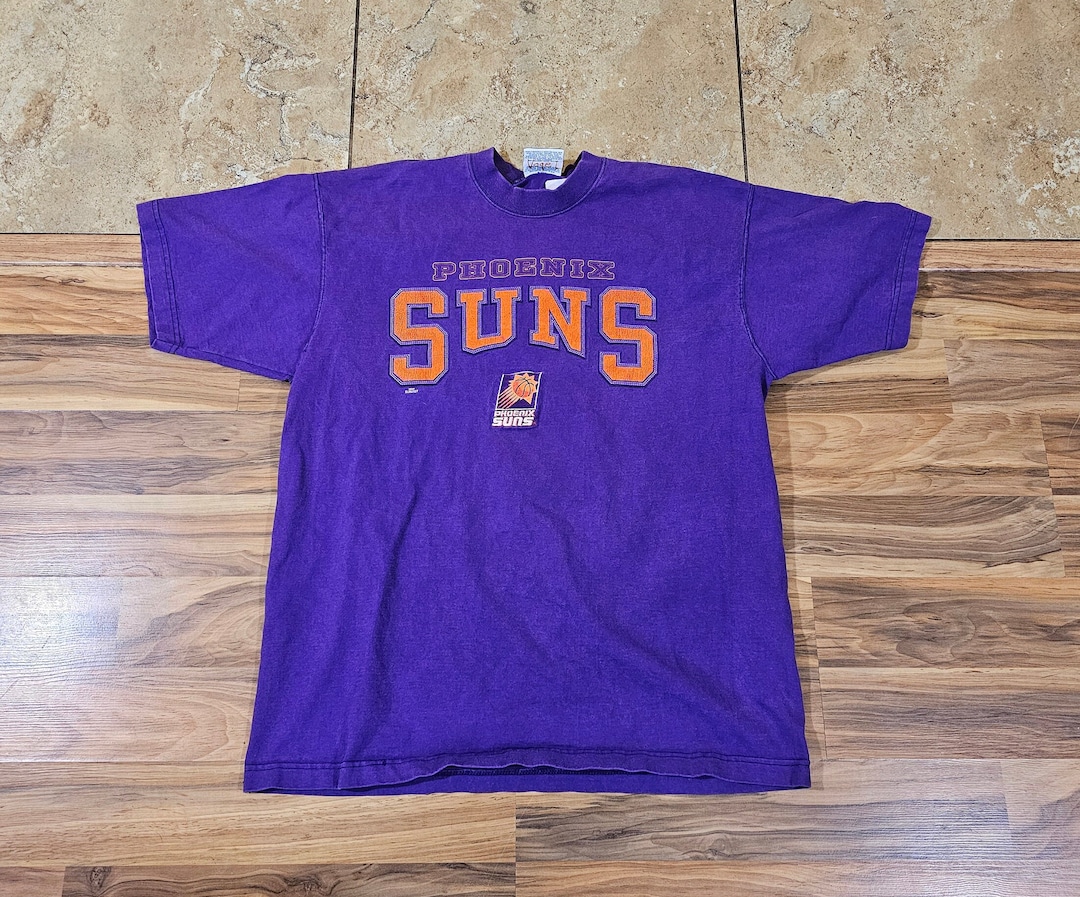 Vintage 1990s Phoenix Suns T-shirt Pro Player Brand Purple Orange White ...