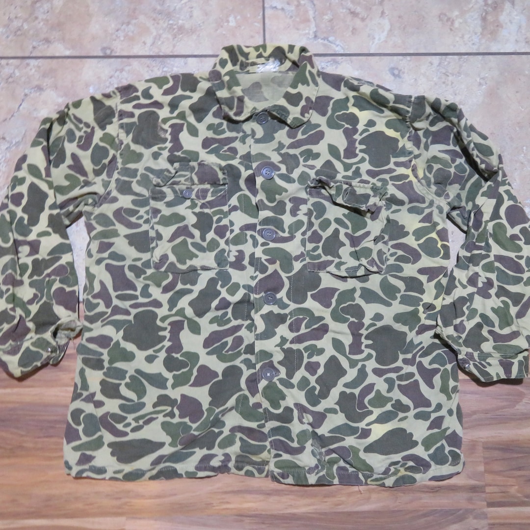 Vintage Duck Hunter Camouflage Lightwieght Denim Shirt Outdoor Hunting ...