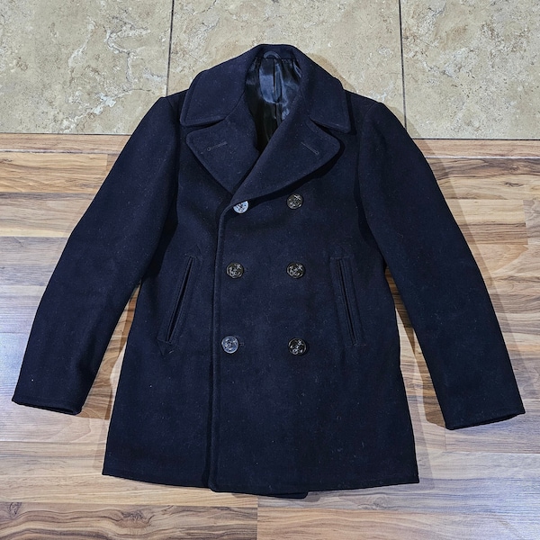Vintage Pea Coat 38 - Etsy