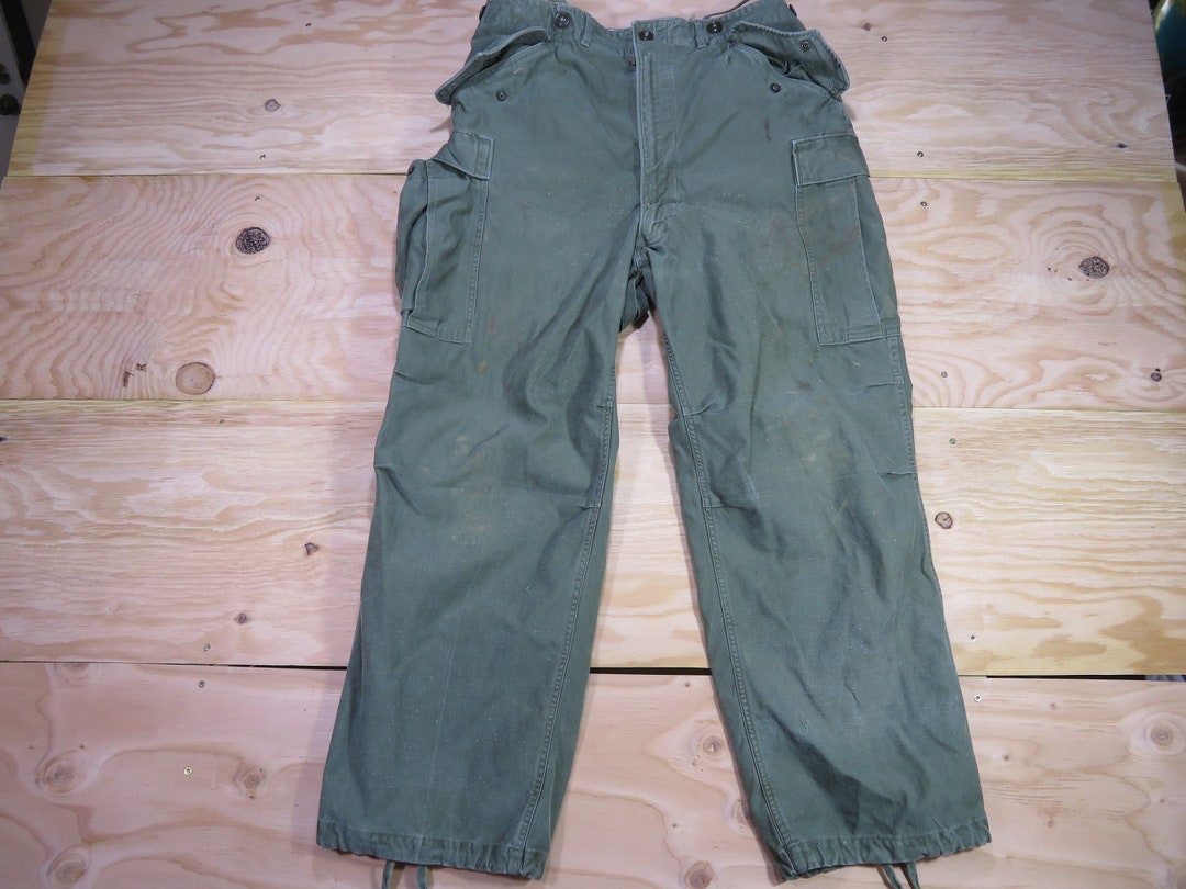Vintage Korean War Era M-1951 Field Trousers Green Cargo Pants Sz ...