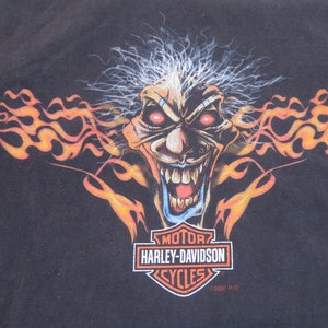 Harley Davidson Evil Clown Graphic Hacienda Scottsdale Black Orange T-shirt Halloween Style - Etsy