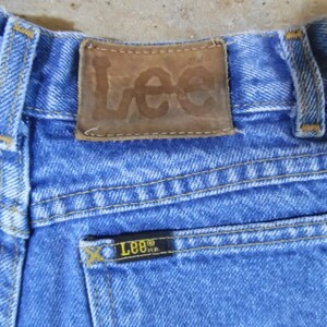 VTG Lee High Waist Medium Wash Blue Jeans USA Made 14 Slim Measured ...