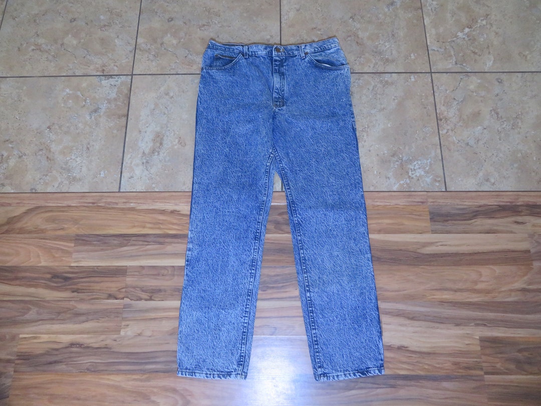 Vintage Lee Blue Stone Wash High Rise Waist Denim Jeans Sz 40x32 ...