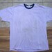 Vintage Blank Plain Pocket Ringer T-shirt Light Purple Navy Blue Ringer ...