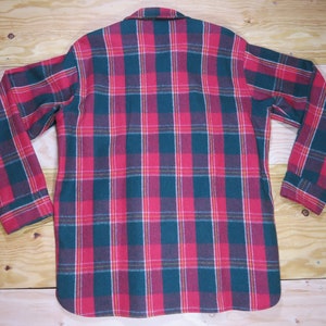 Vintage Woolrich Flannel Wool Shirt Outdoor Plaid Beige Green Red Sz XL ...