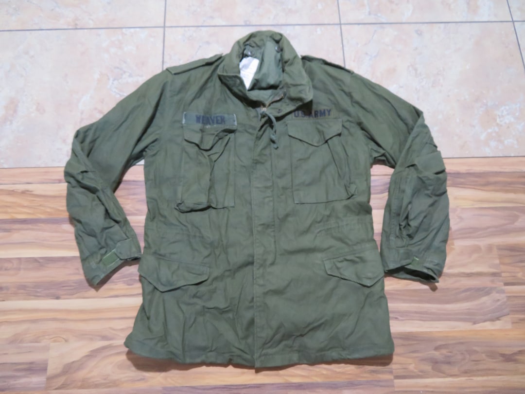 Vintage Vietnam War Era US Army Cold Weather Field Jacket OD Green Sz S ...