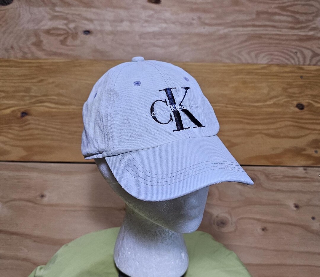 Vintage Calvin Klein Jeans CK Denim Light Blue Hat Cap Blue Adjustable ...
