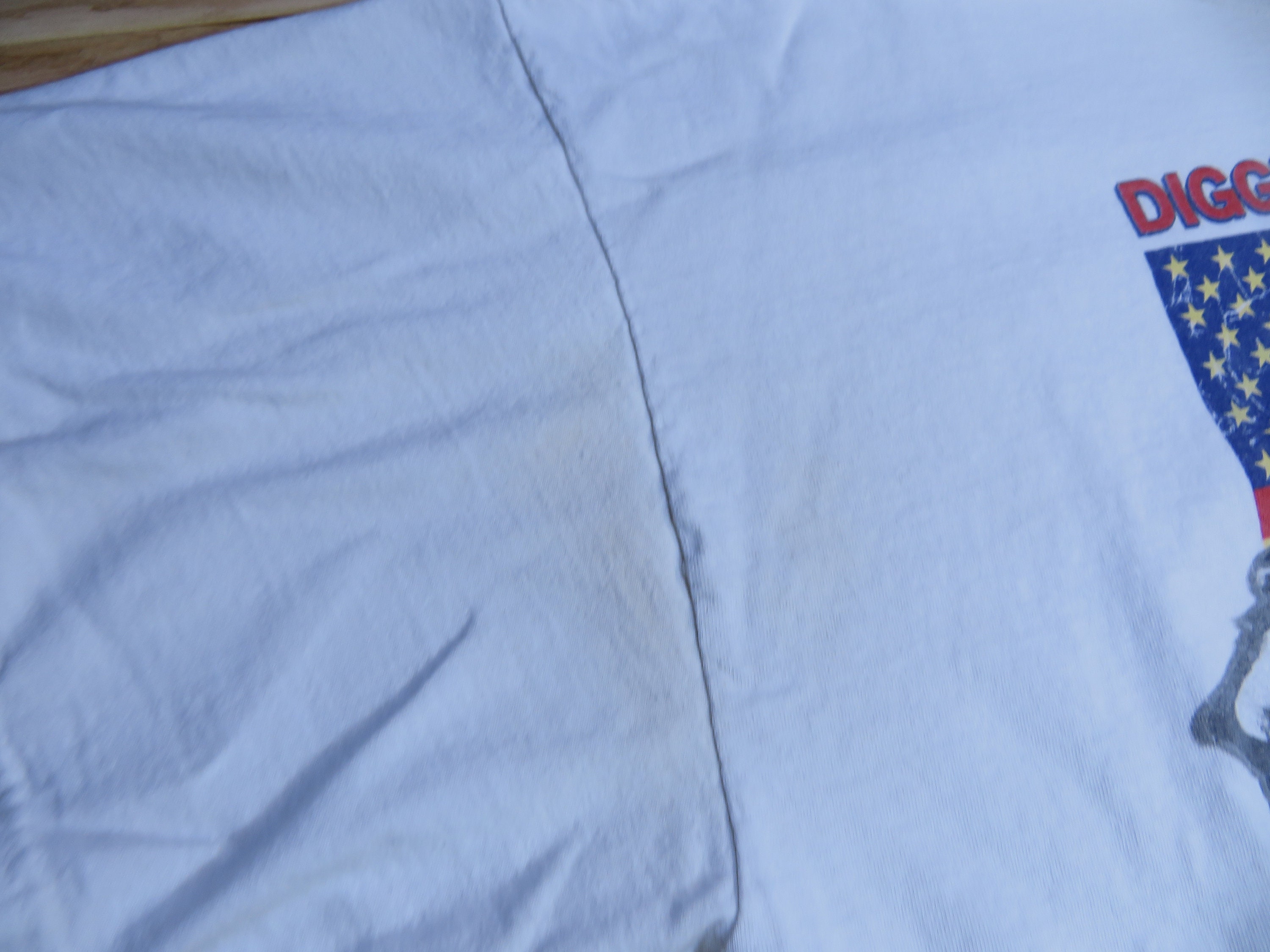 Y2K Nascar Digger Race Club Fox Sports White Cartoon Style T-shirt Sz ...