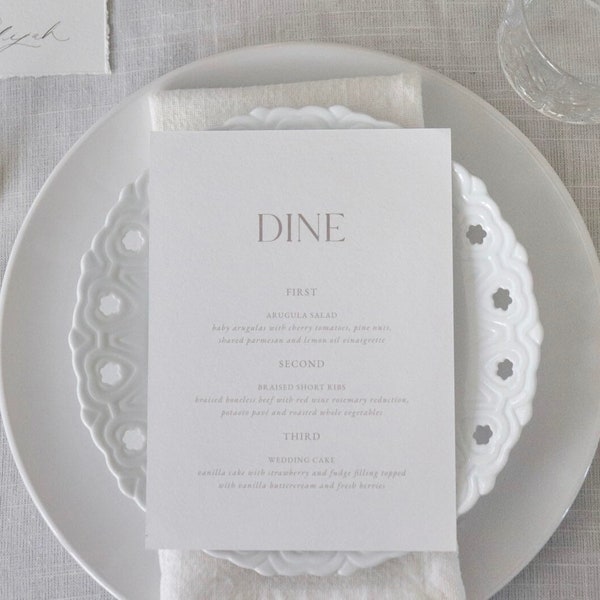 Personalized Menu Cards - Etsy