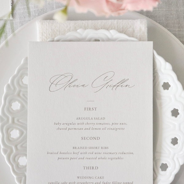 Menu Place Cards - Etsy