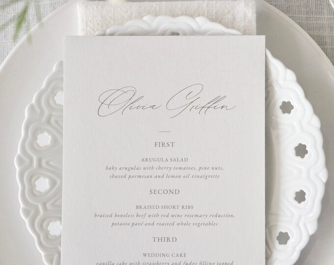 Personalized Menu's, Menu's With Guests Names, Printed Menu's, Place ...