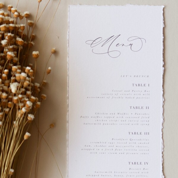 Custom Menu Cards - Etsy