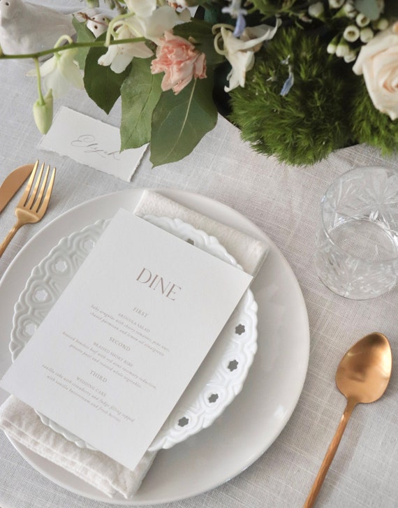 Custom Printed Menu Cards Personalized Menu Cards Wedding - Etsy