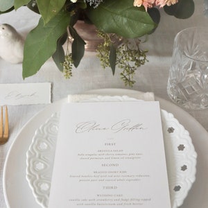 Personalized Menu's, Menu's With Guests Names, Printed Menu's, Place ...