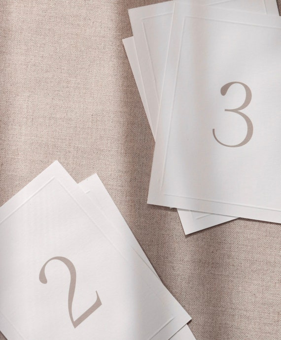 Wedding Table Numbers Paper Table Numbers Set of Table - Etsy