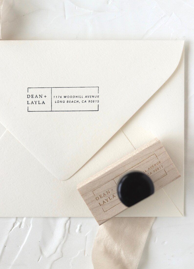 Custom Return Address Stamp Wedding Return Address Stamp - Etsy