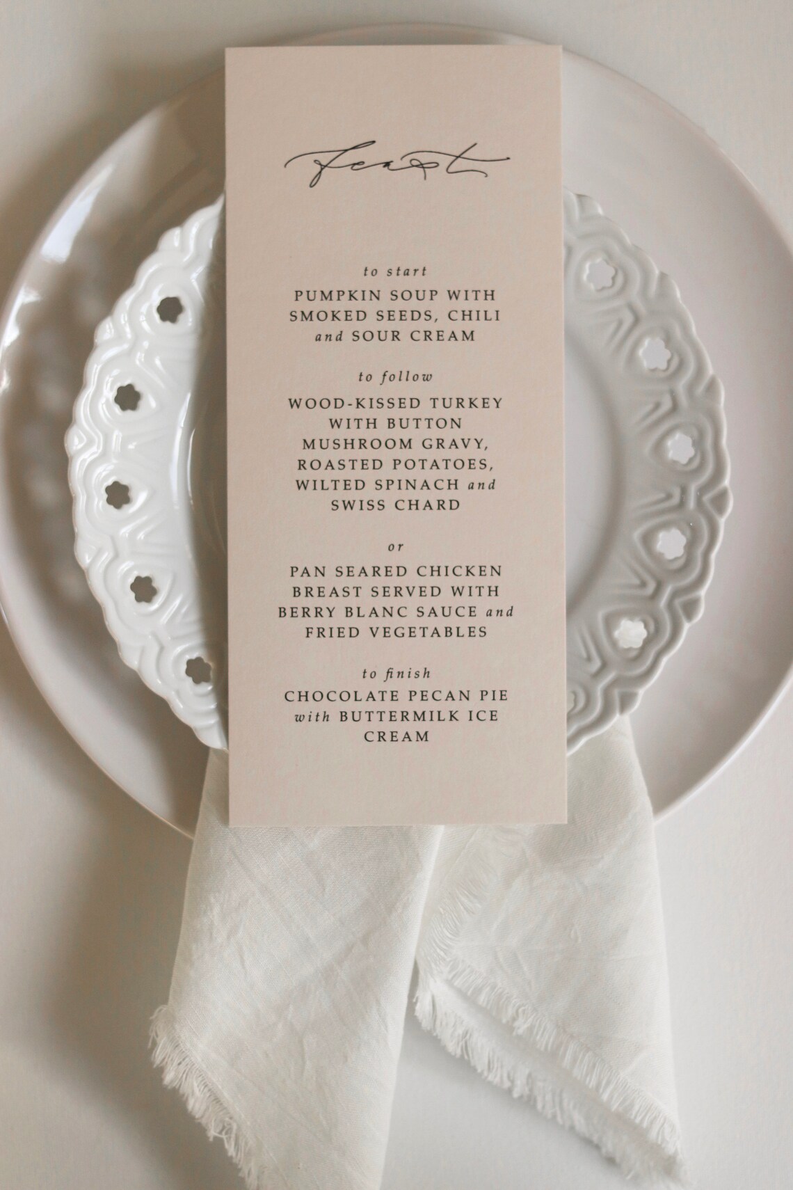 Colored Table Menus Champagne Menus Personalized Menu's | Etsy