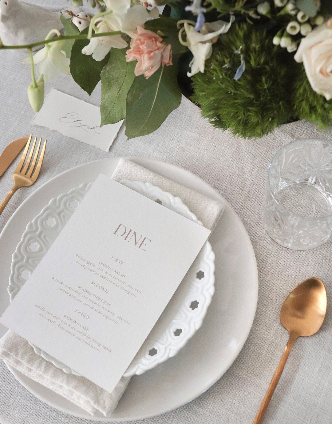 Custom Printed Menu Cards Personalized Menu Cards Wedding - Etsy