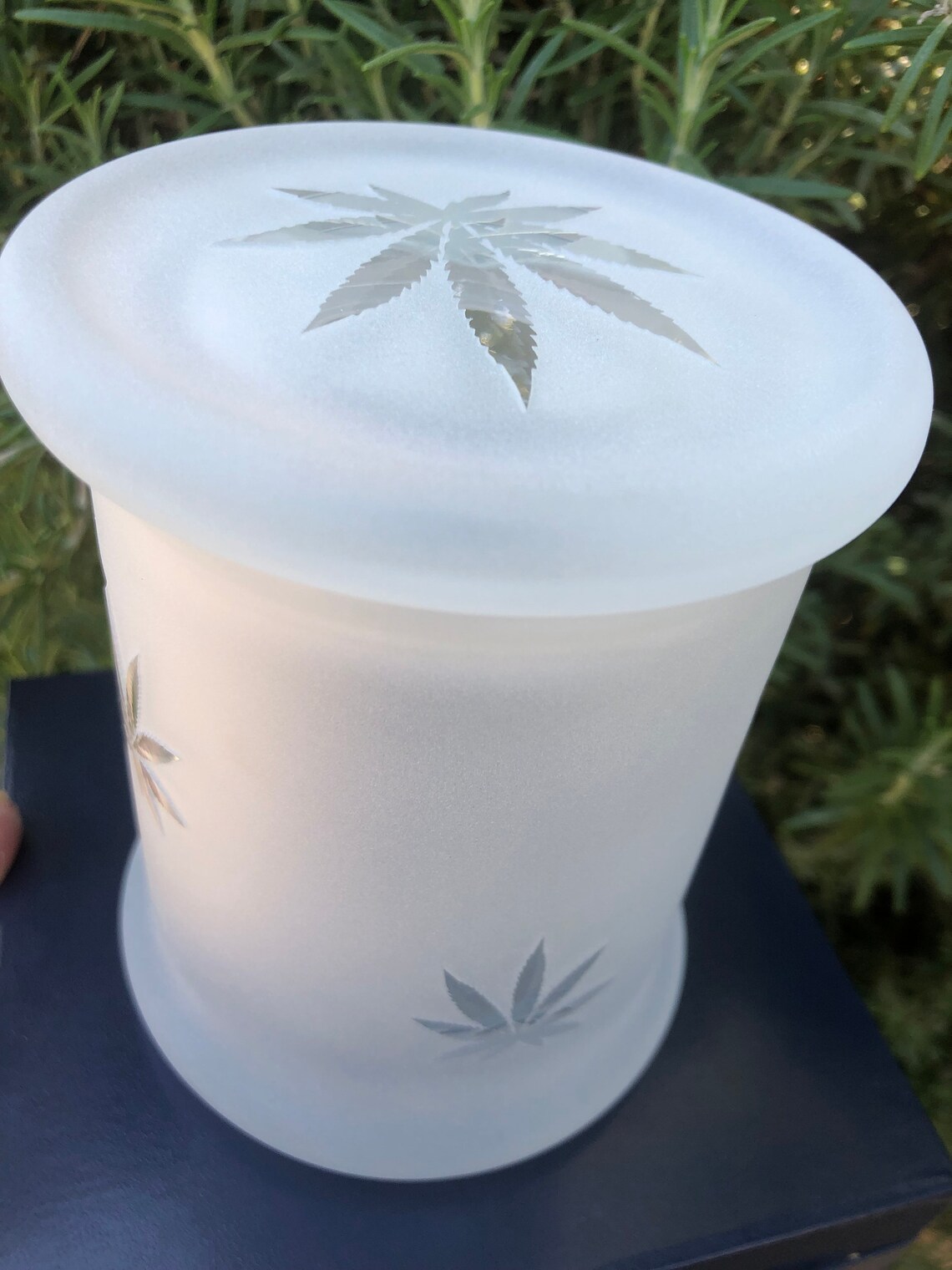 Cannabis Jar Custom Engraved 3 Marijuana Leaf Stoner Jar - Etsy