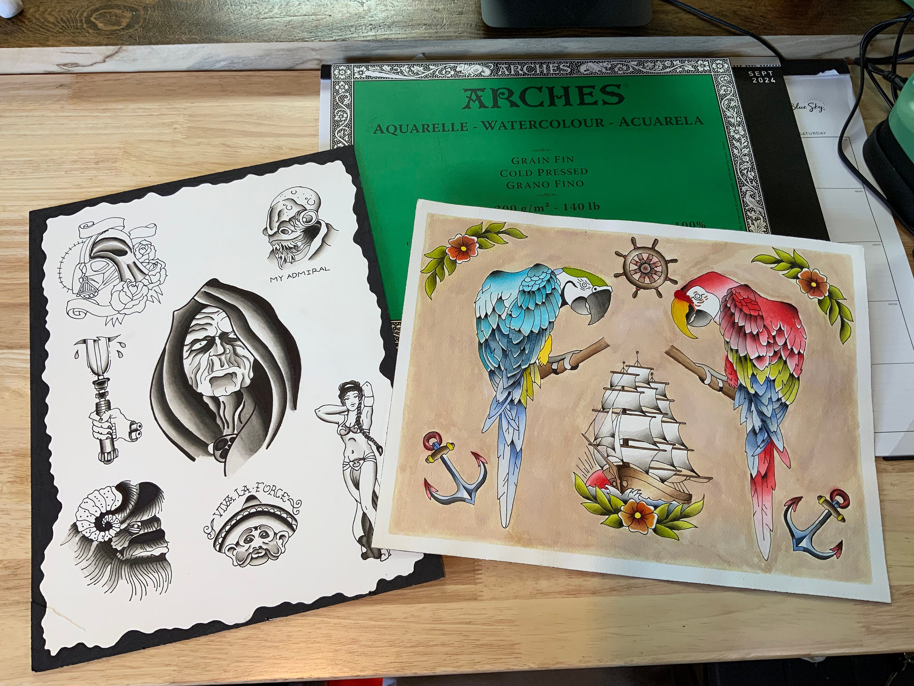 Acuarela Flash Tattoos