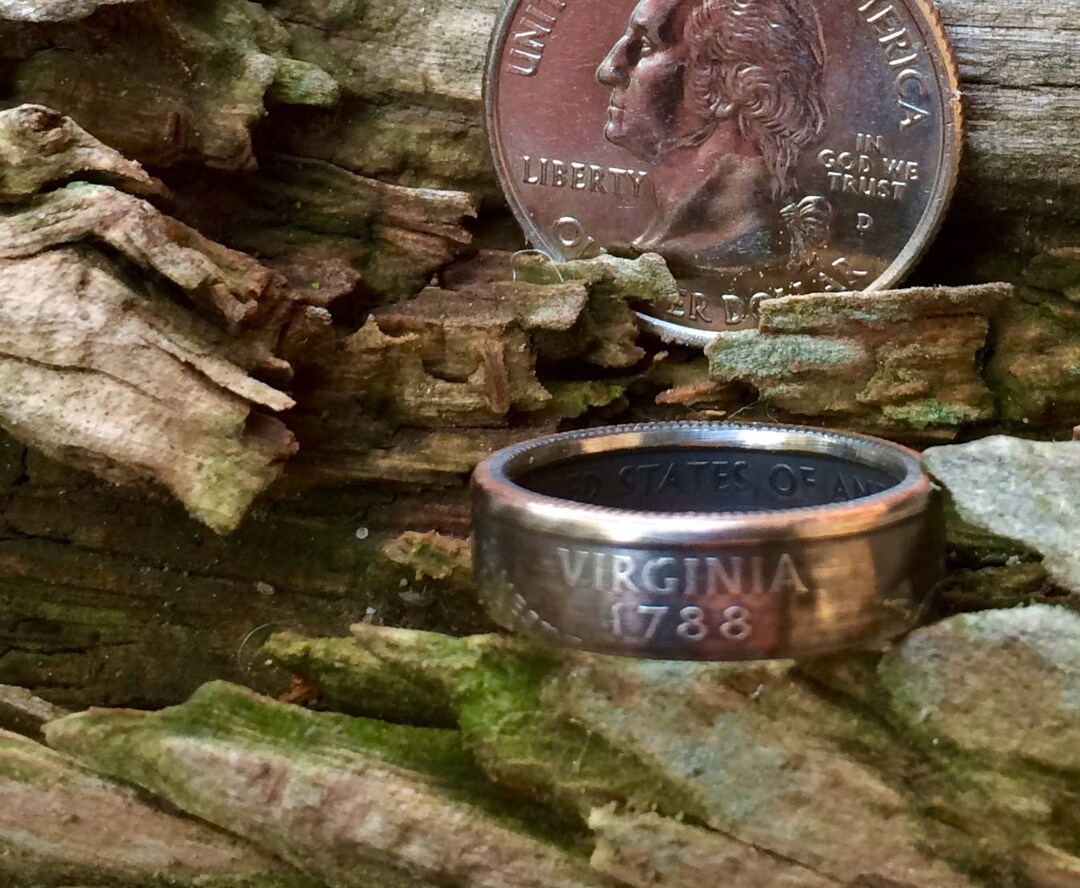 Virginia State Quarter Coin Ring - Etsy