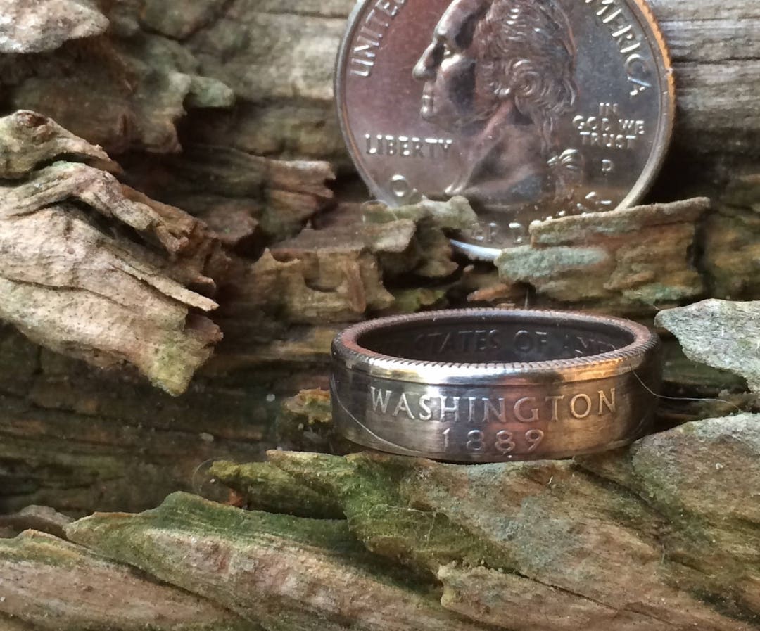 Washington State Quarter Coin Ring - Etsy