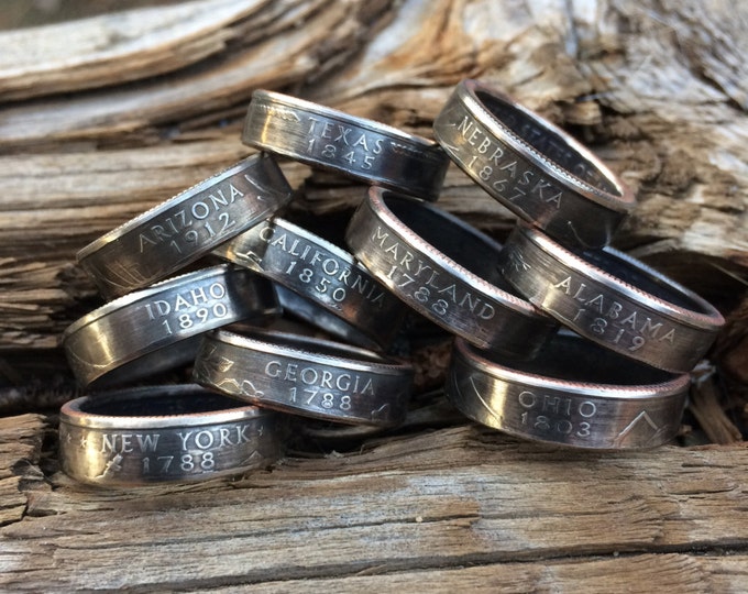Pick Your State Quarter Ring - Etsy