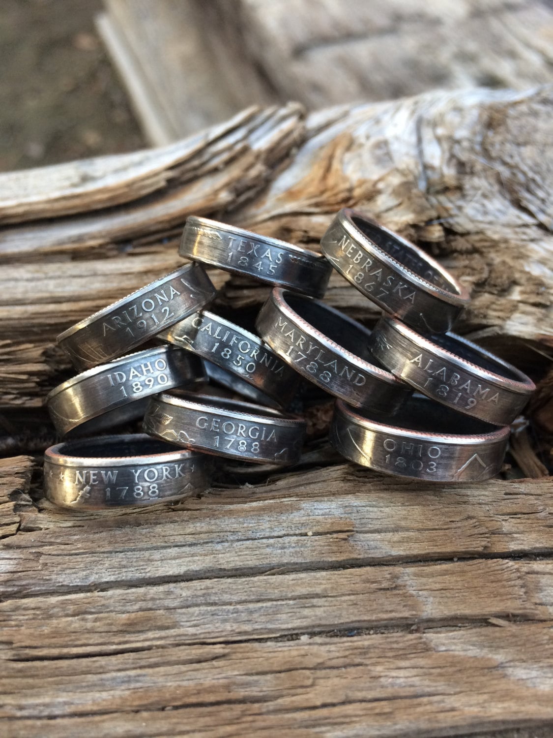Quarter Coin Rings