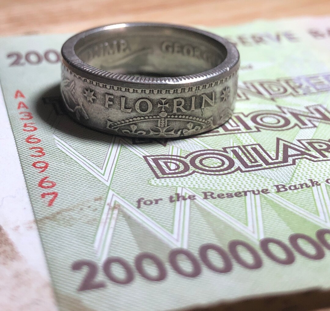 Silver Australian Florin Ring - Etsy