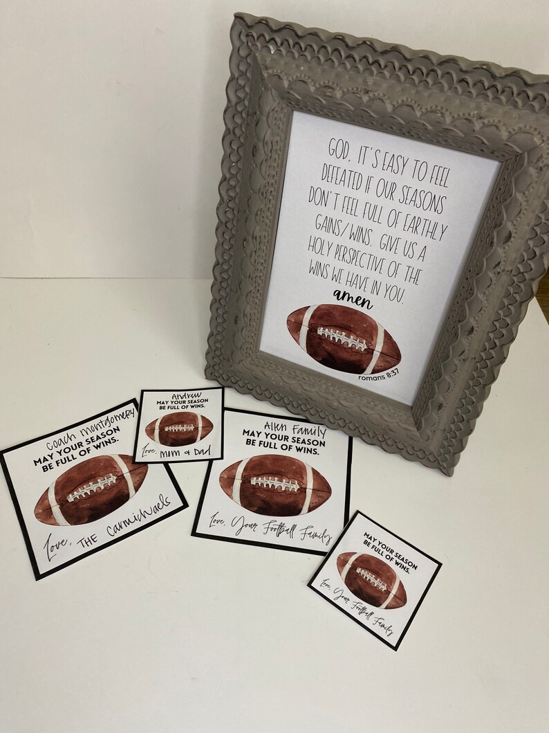 Football Gift Tags Gift Tags Sports Gift Tags Football - Etsy