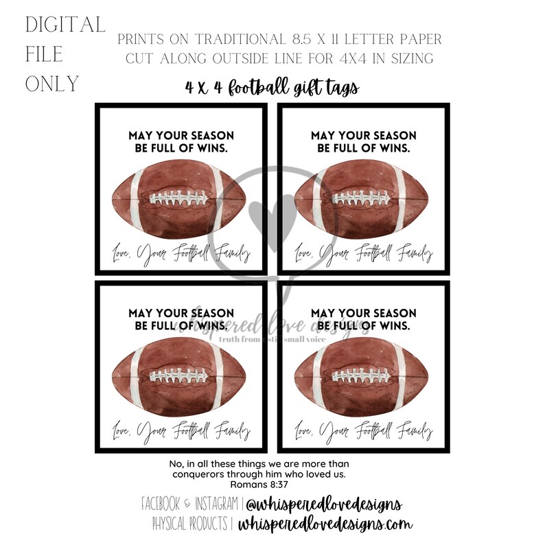 Football Gift Tags, Gift Tags, Sports Gift Tags, Football Family, Mr ...