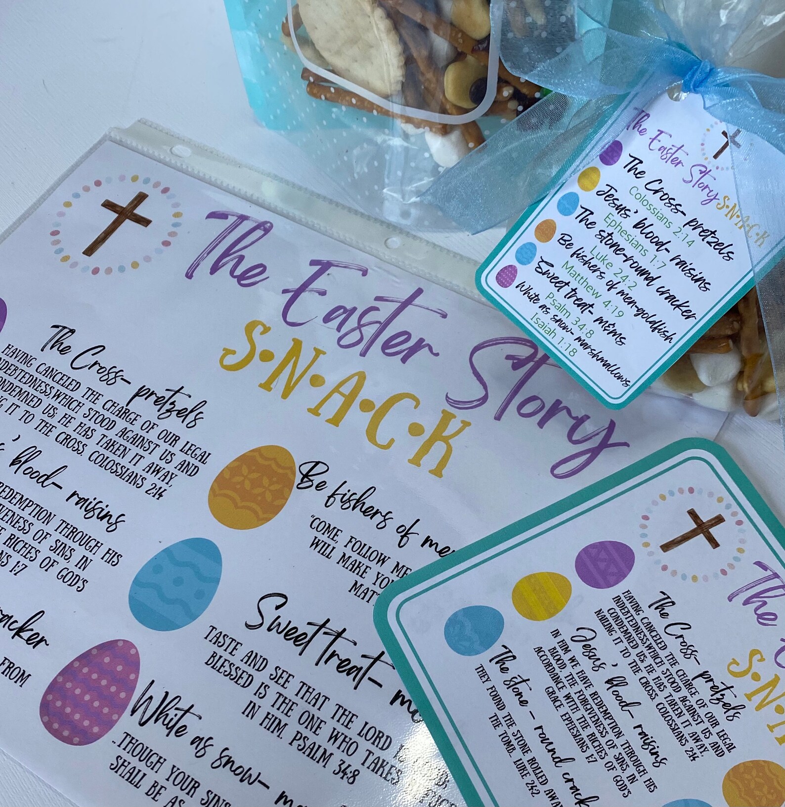 Easter Story Snack Mix Bundle, Resurrection, the Stone Rolled Away, Kid ...