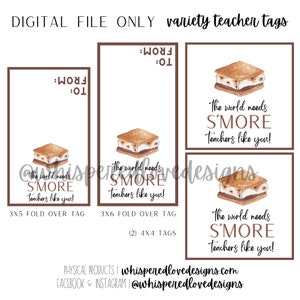 Teacher Appreciation Week, Teacher Gift Tags, Teacher Gifts, S'more ...