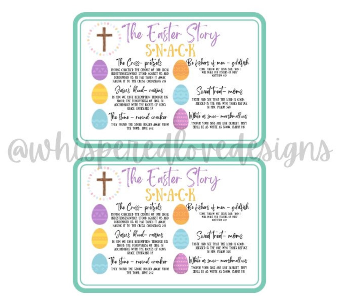 Easter Story Snack Mix Bundle, Resurrection, the Stone Rolled Away, Kid ...