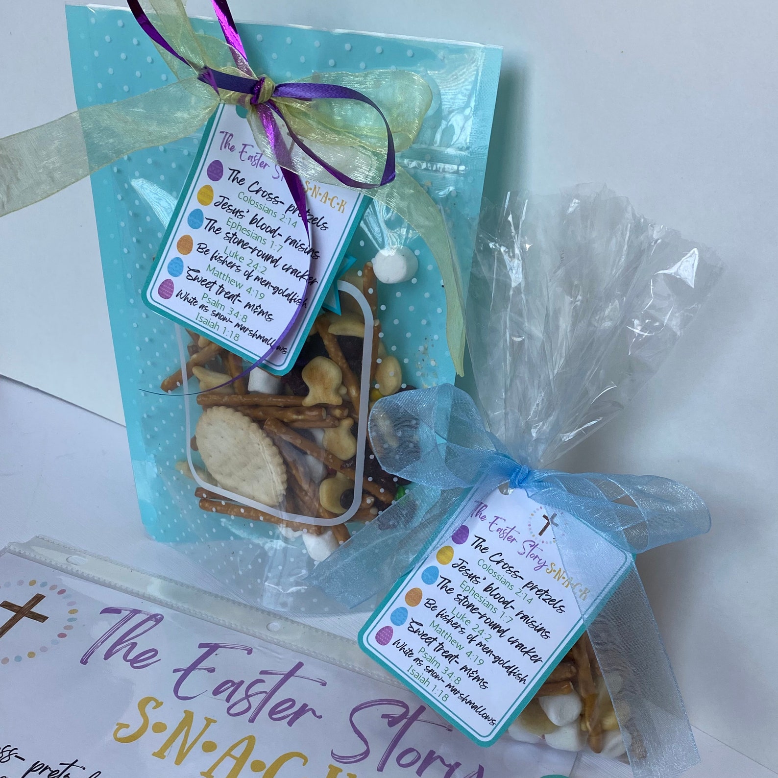 Easter Story Snack Mix Bundle, Resurrection, the Stone Rolled Away, Kid ...