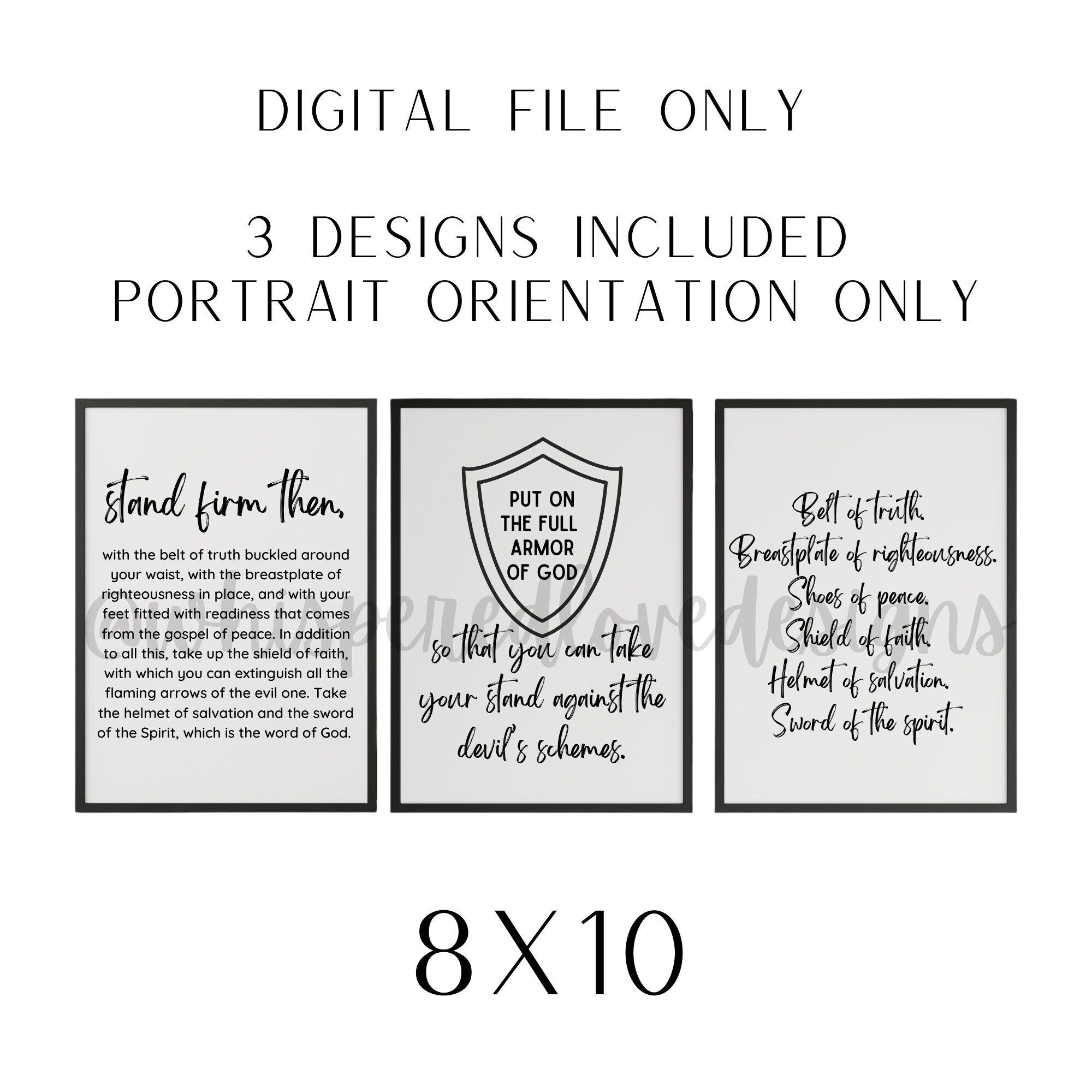 Armor of God, Armor of God Art, Christian Wall Art, Bible Verse ...