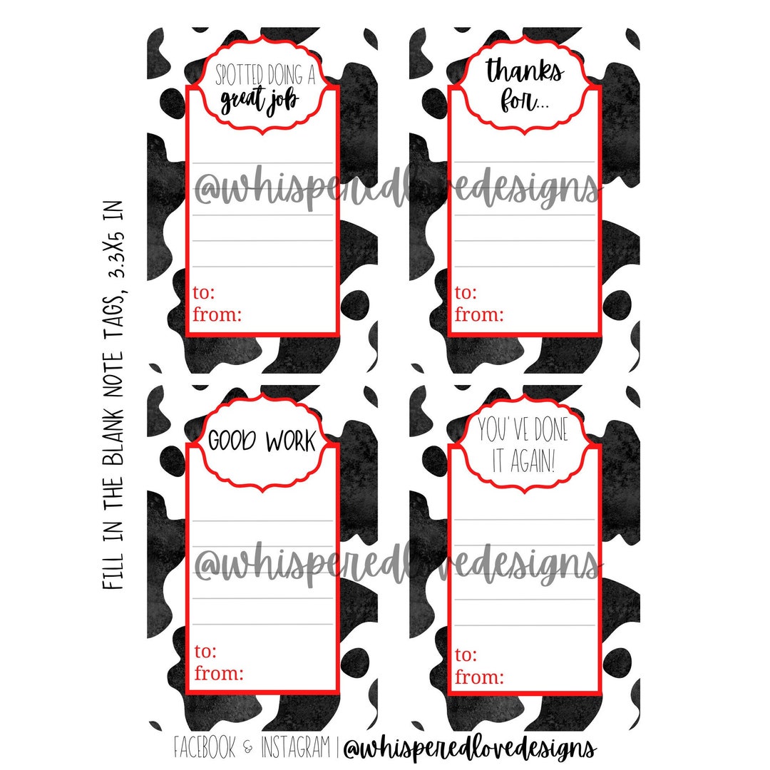 Cow Gift Tags, Staff Appreciation, Team Building, Teacher Gift, Teacher ...